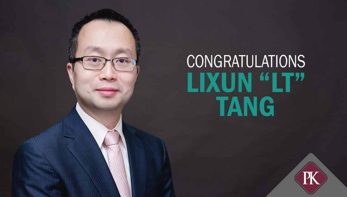 Price Kong Promotes Lixun "LT" Tang to Income Partner