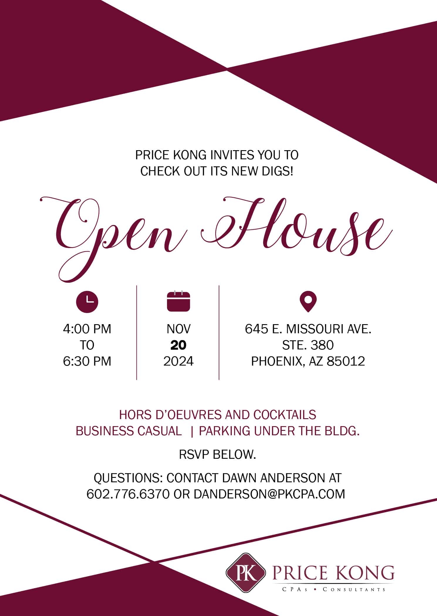 Price Kong Open House